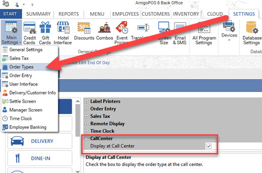 Call Center Order Types