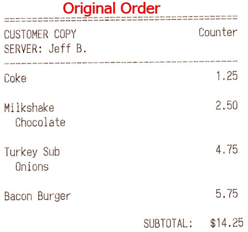 Combine Receipt Order Items